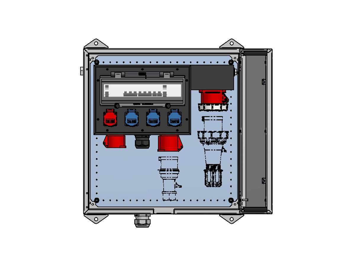 Surface mounted distributor cabinet sheet steel, - GIFAS-ELECTRIC