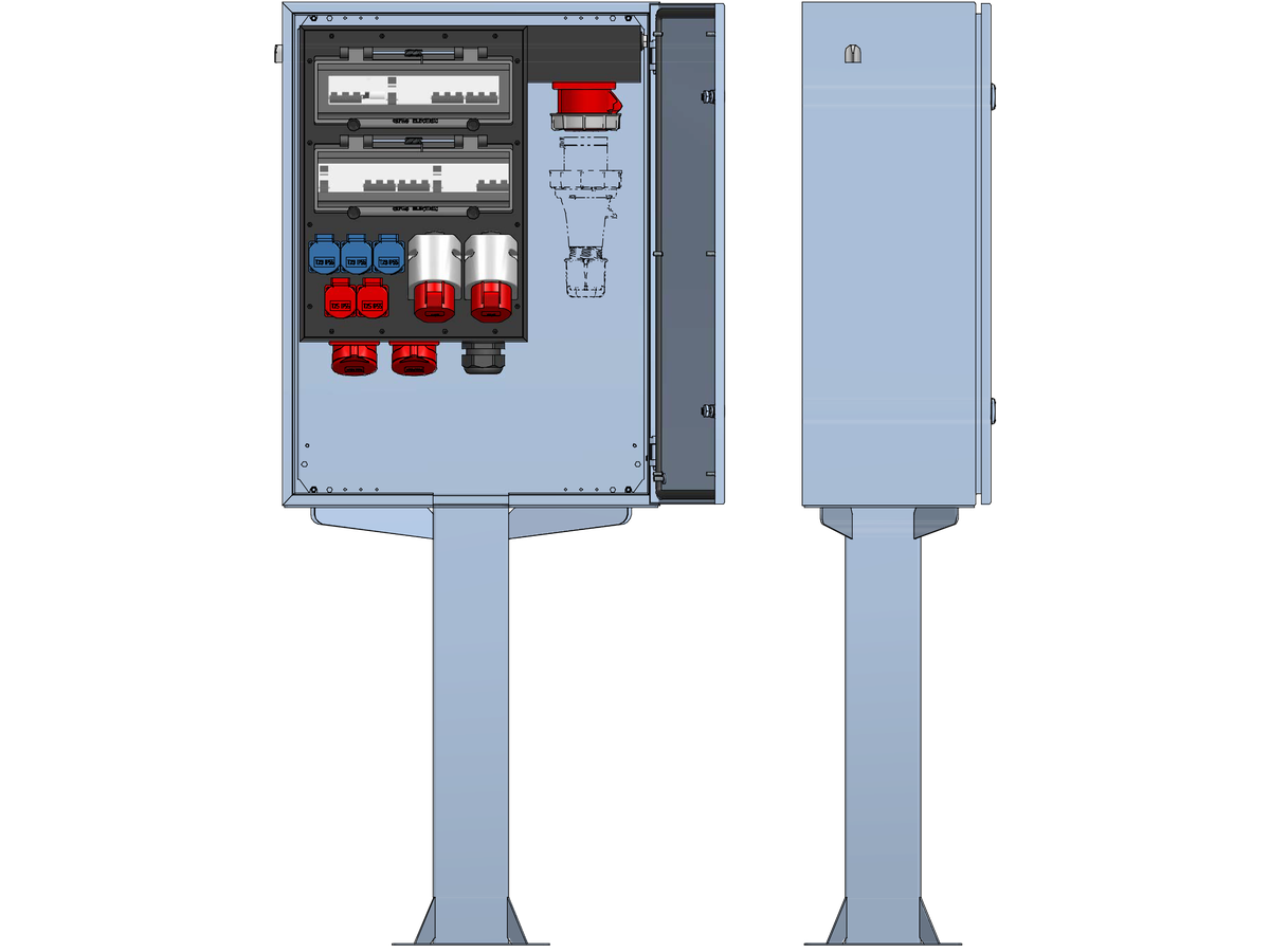 Surface mounted distributor cabinet V2A stand, - GIFAS-ELECTRIC