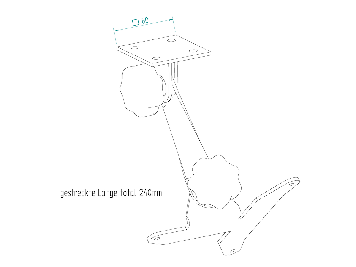 Linking bracket V2A, incl. 2 star buttons - GIFAS-ELECTRIC
