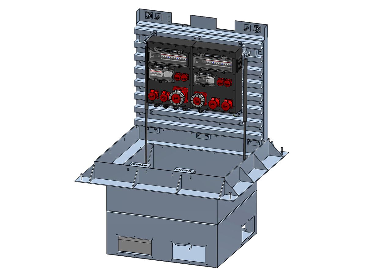 CAMPETTO XXL Underfloor distributor box, V2A, D400,bottom part ...
