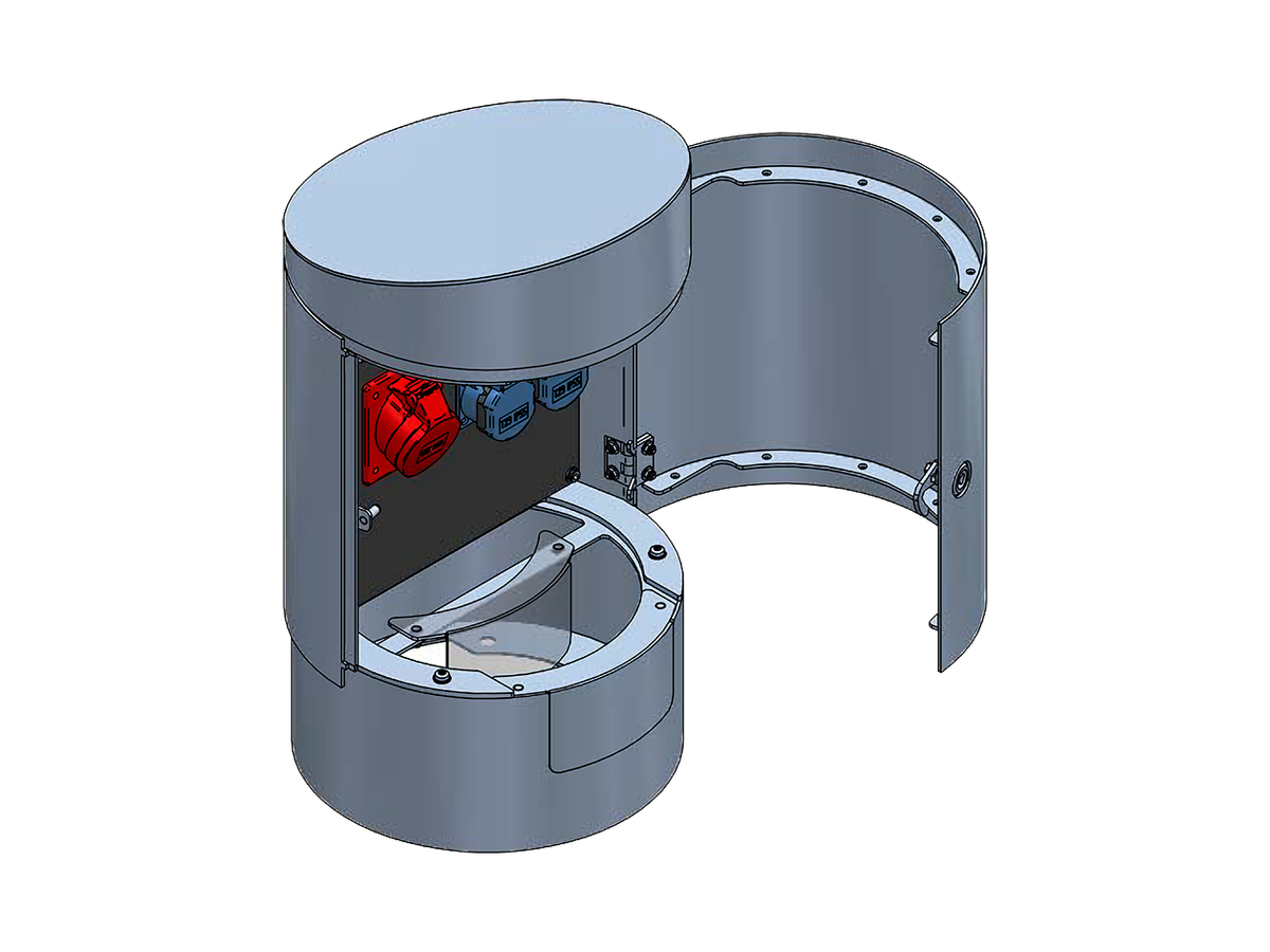 Pilier d'énergie type RONDO M en inox V2A - GIFAS-ELECTRIC