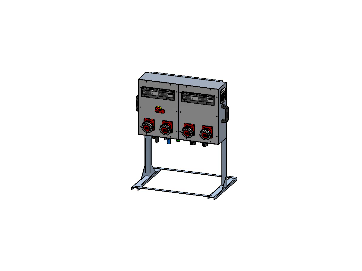 Power distributor 250A, alu RAL 7001, IP44 - GIFAS-ELECTRIC