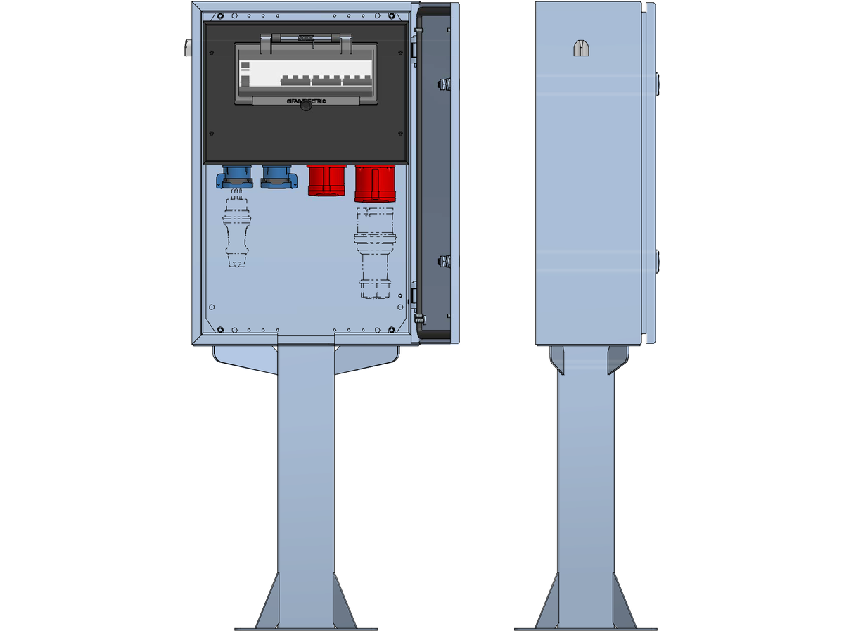 Surface mounted distributor cabinet V2A stand, - GIFAS-ELECTRIC