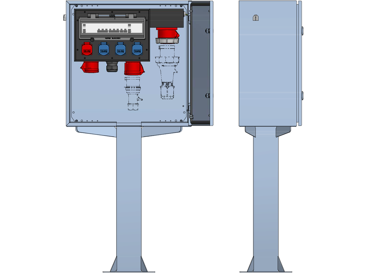 Surface mounted distributor cabinet V2A stand, - GIFAS-ELECTRIC