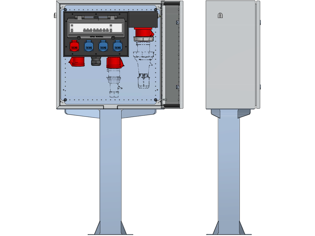 Surface mounted distributor cabinet sheet steel, - GIFAS-ELECTRIC