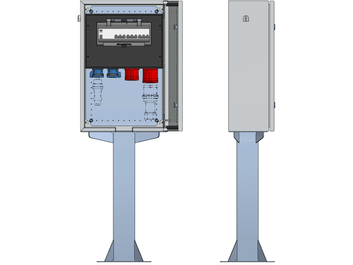 Surface mounted distributor cabinet sheet steel, - GIFAS-ELECTRIC